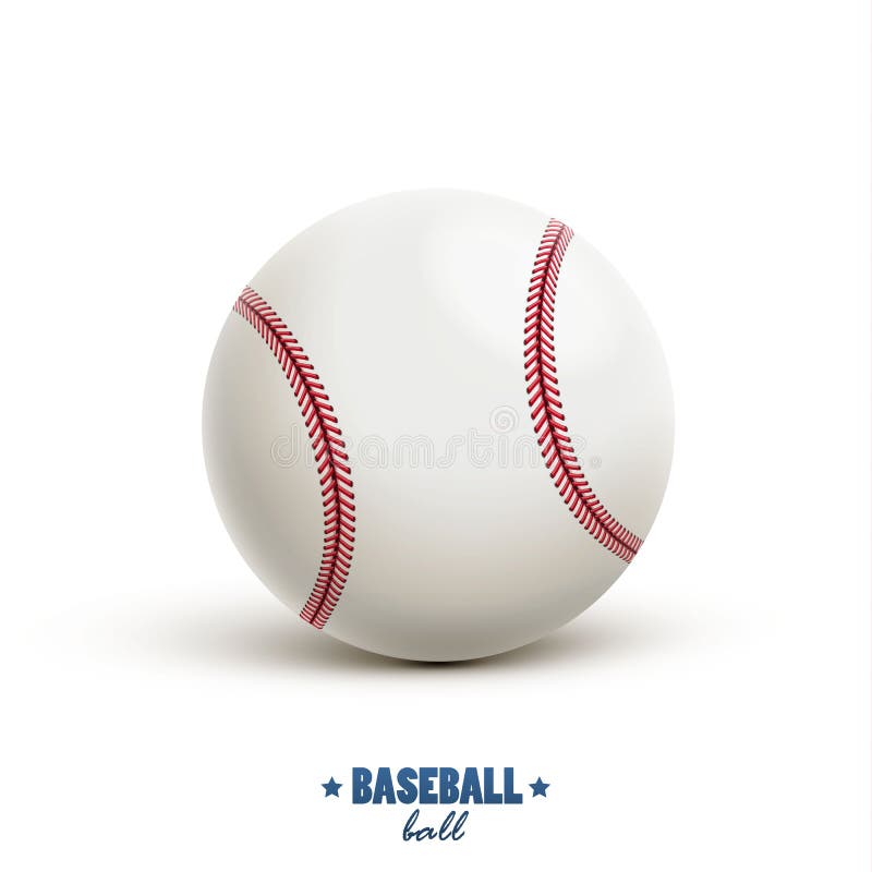 Baseball Vector Realistic Object on White Stock Vector - Illustration ...