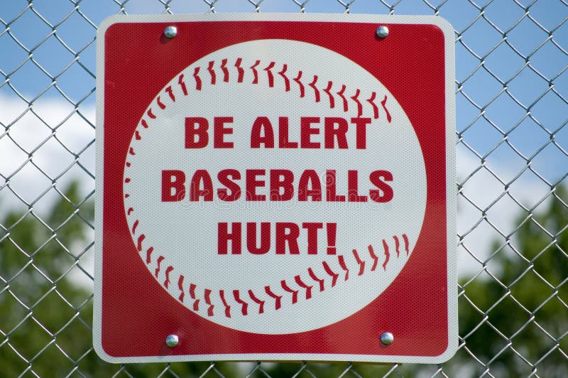 Baseball Warning Sign stock photo. Image of warning, sign - 10371366