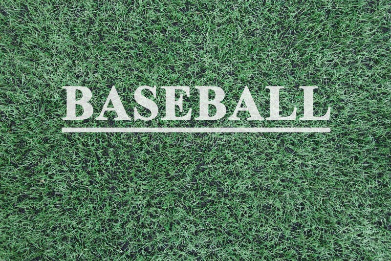 Baseball Word on Artificial Turf, Grass Stock Image - Image of play ...