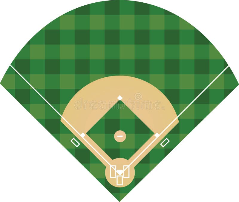 Baseballfeld, Perspektivenansicht Vektor Abbildung - Illustration von ...
