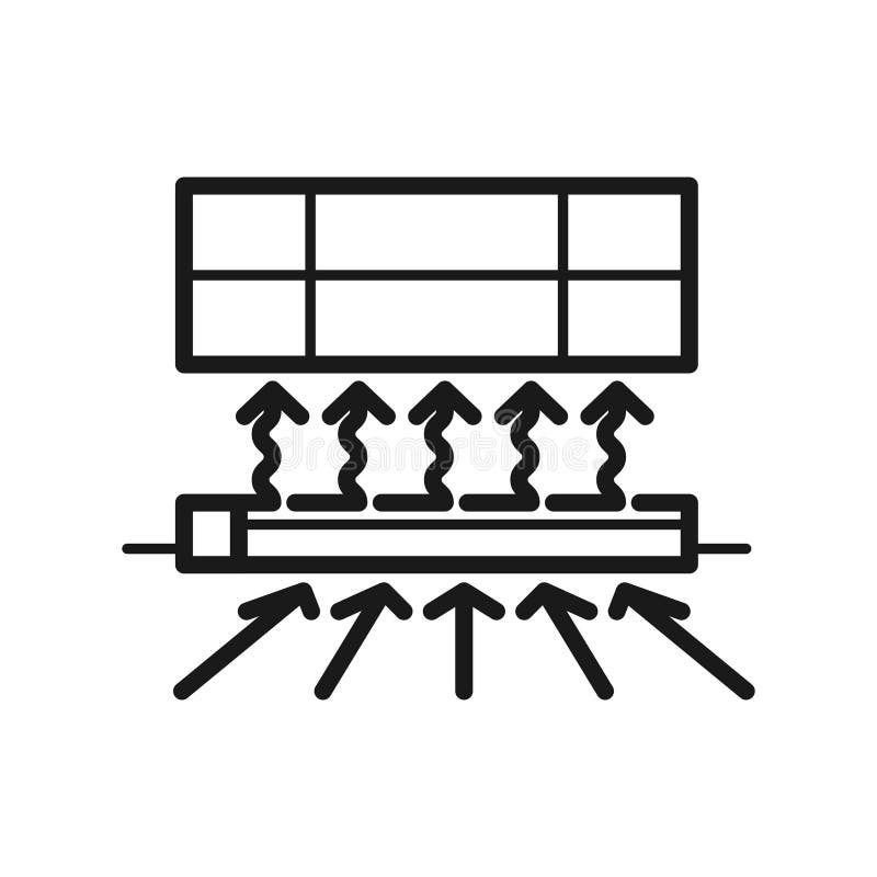 Duct Fan Icon with Airflow Symbol Stock Vector - Illustration of ...