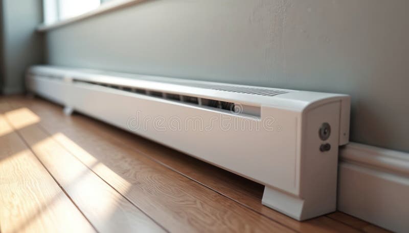 Baseboard Heater a Wall Mounted Heating Unit that Gene Stock Photo ...