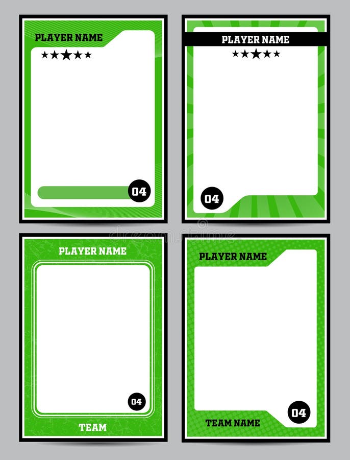 Sport Player Trading Card Frame Border Template Design Stock Vector ...