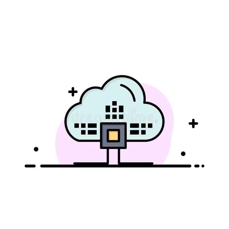 Based, Data, Cloud, Science Business Flat Line Filled Icon Vector ...