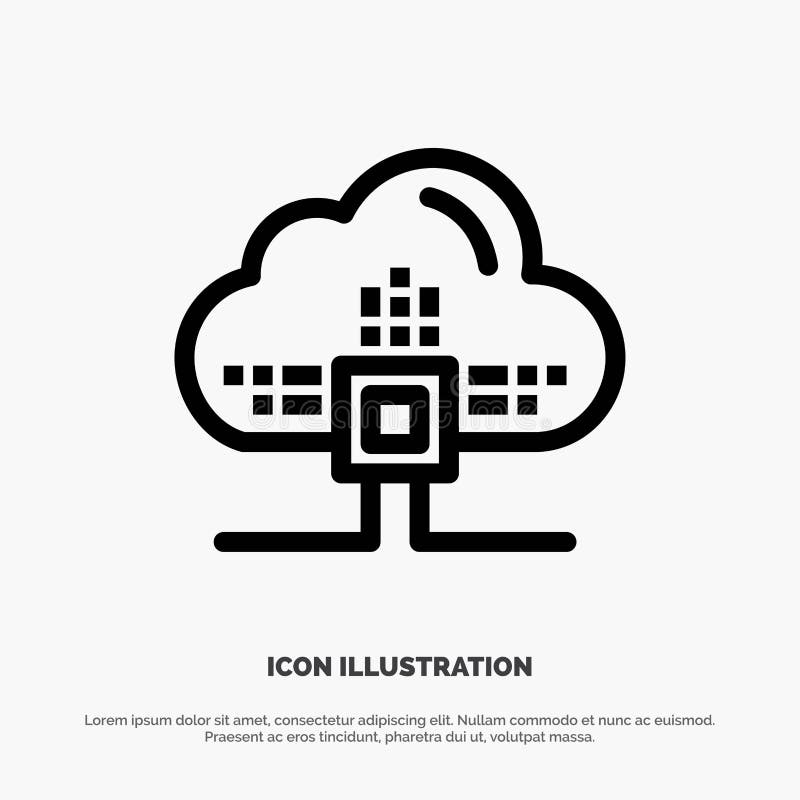 Cloud Science Icon Vector Outline Illustration Stock Vector ...