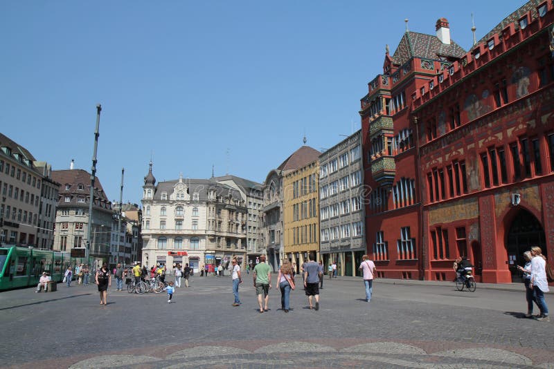 Basler Grenztrifecta stockbild. Bild von berühmt, industrie - 13583737