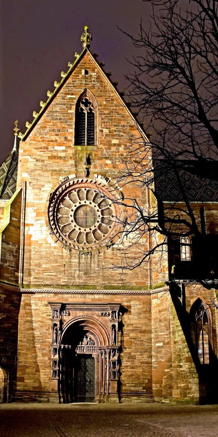 Basel at night 2 stock image. Image of architecture, stone - 7602657