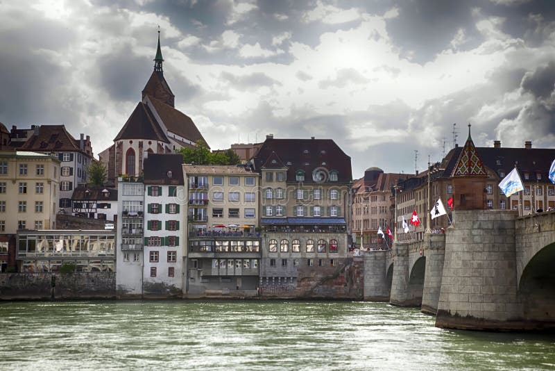 Basel panorama stock photo. Image of europe, historic - 37493814