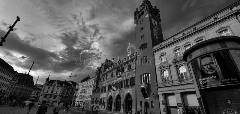 Basel square view editorial stock image. Image of square - 152922514