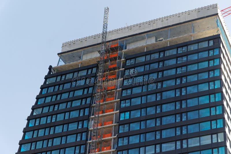 Blue scaffold stock image. Image of line, construction - 4842747