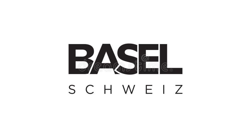Basel in the Switzerland Emblem. the Design Features a Geometric Style ...