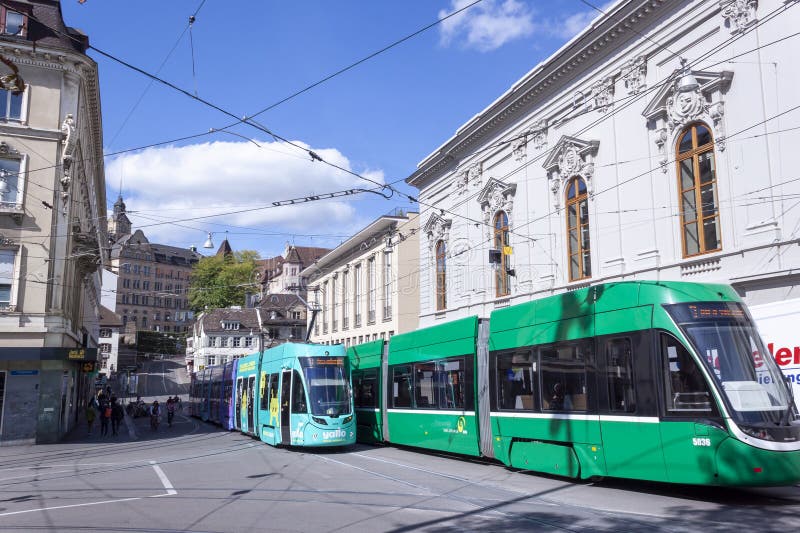 Tram on the Street in Basel in Mid-September Editorial Photo - Image of ...