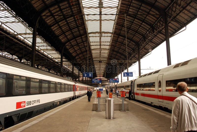 Basel train station editorial photography. Image of holiday - 27134227