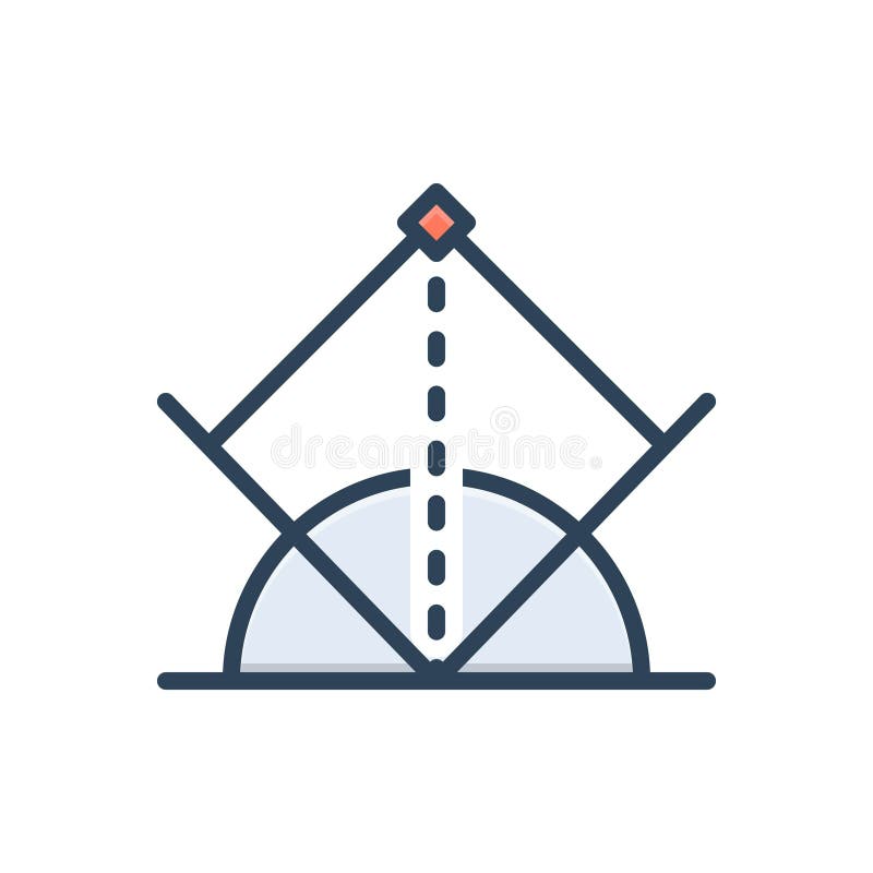 Color Illustration Icon for Baseline, Diagram and Point Stock Vector ...