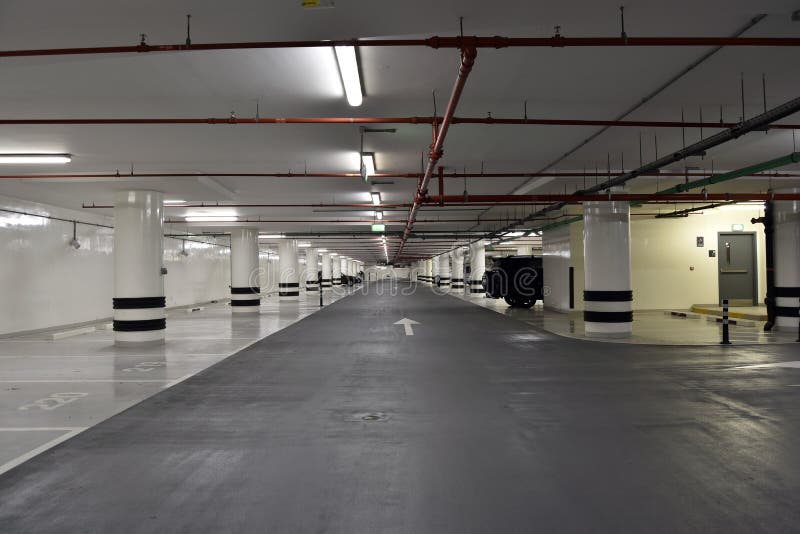Basement car parking stock photo. Image of downtown - 159134074