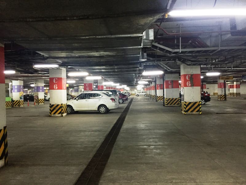 Basement Car Parking stock image. Image of horizontal - 69334053