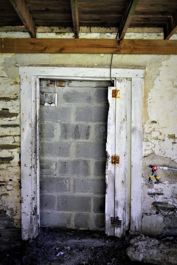 Basement Door Cemented Closed Editorial Photography - Image of home ...