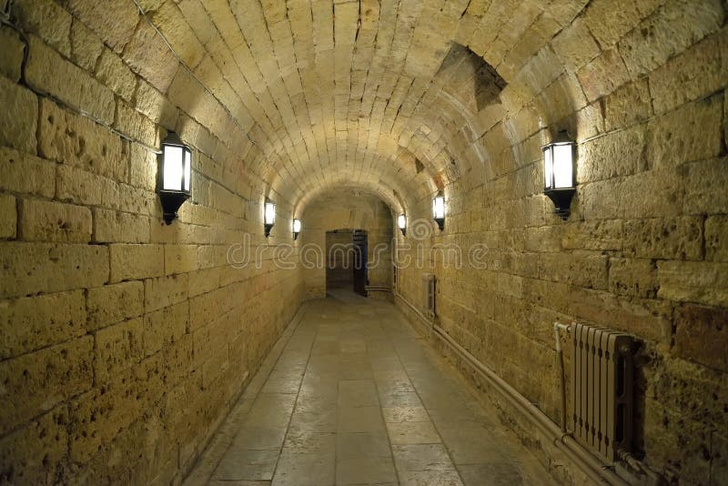 The Basement with the Lights in the Big Gatchina Palace Stock Photo ...
