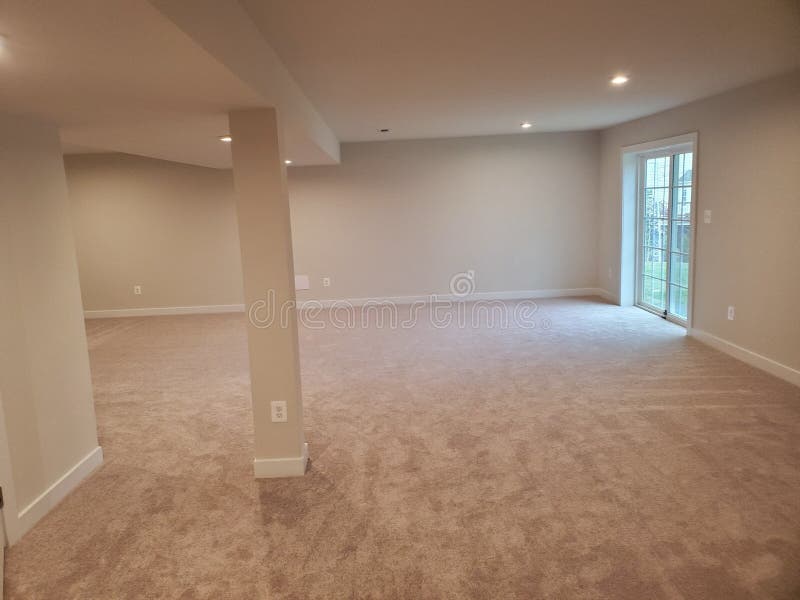 Basement rec room stock photo. Image of room, property - 214864974