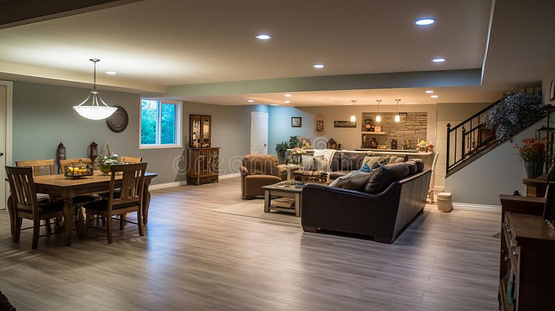 The Basement Room of a Beautiful Bright Modern Style House. AI ...