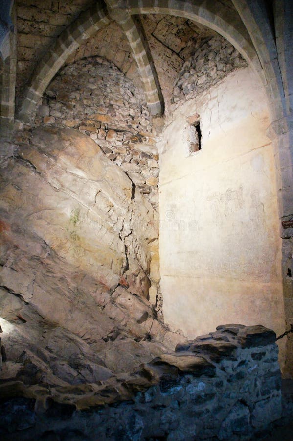 The Basement Room of the Castle. Editorial Stock Photo - Image of beams ...