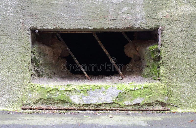 Basement Window with a Metal Barrier Stock Photo - Image of detail ...