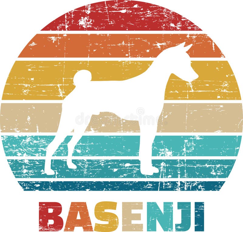 Basenji vintage retro stock vector. Illustration of logo - 149526747