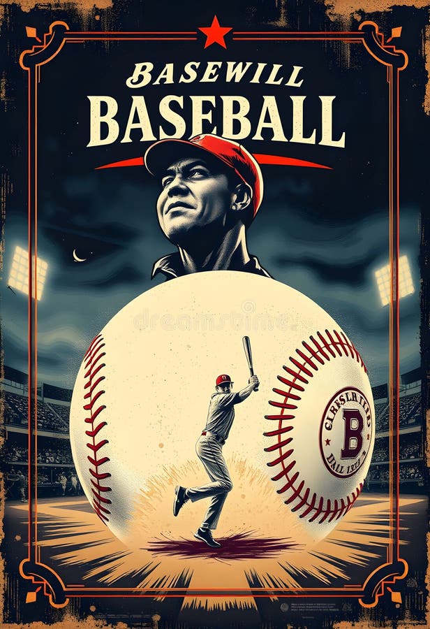 Basewill Baseball: a Timeless American Classic Stock Illustration ...