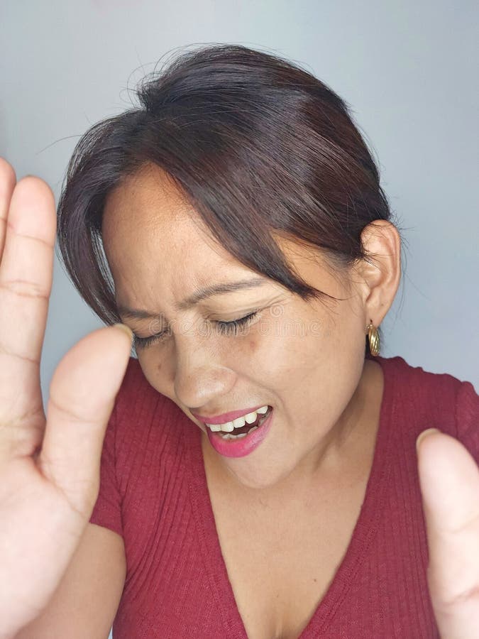 A Bashful Beautiful Diverse Person Isolated Stock Image - Image of ...