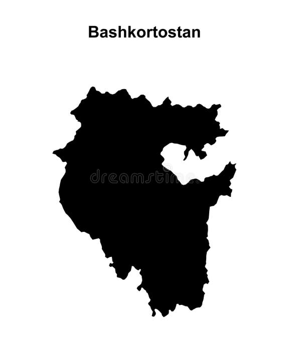 Bashkortostan outline map stock vector. Illustration of border - 360649823