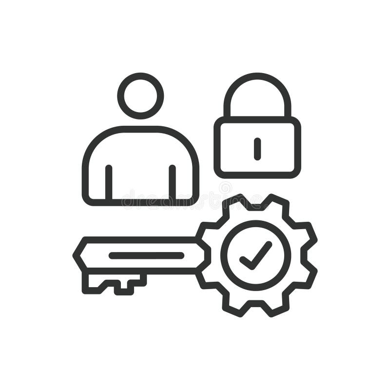 Basic Access Authentication, Icon in Line Design. Basic Access ...