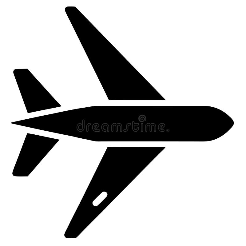 A Basic Airplane Icon with Clean Lines and Dside Stock Illustration ...