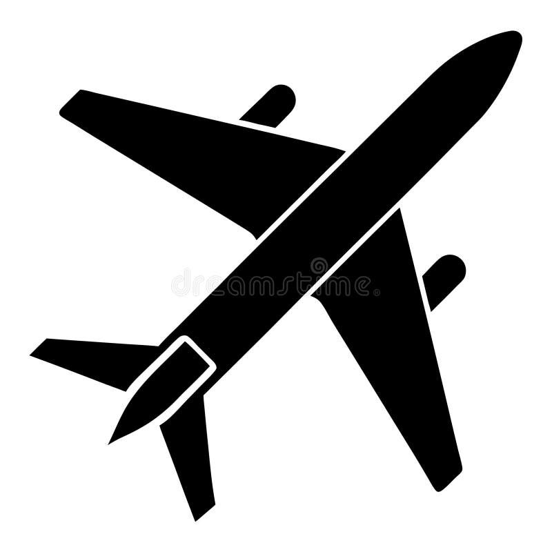A Basic Airplane Icon with Clean Lines and Dside Stock Illustration ...
