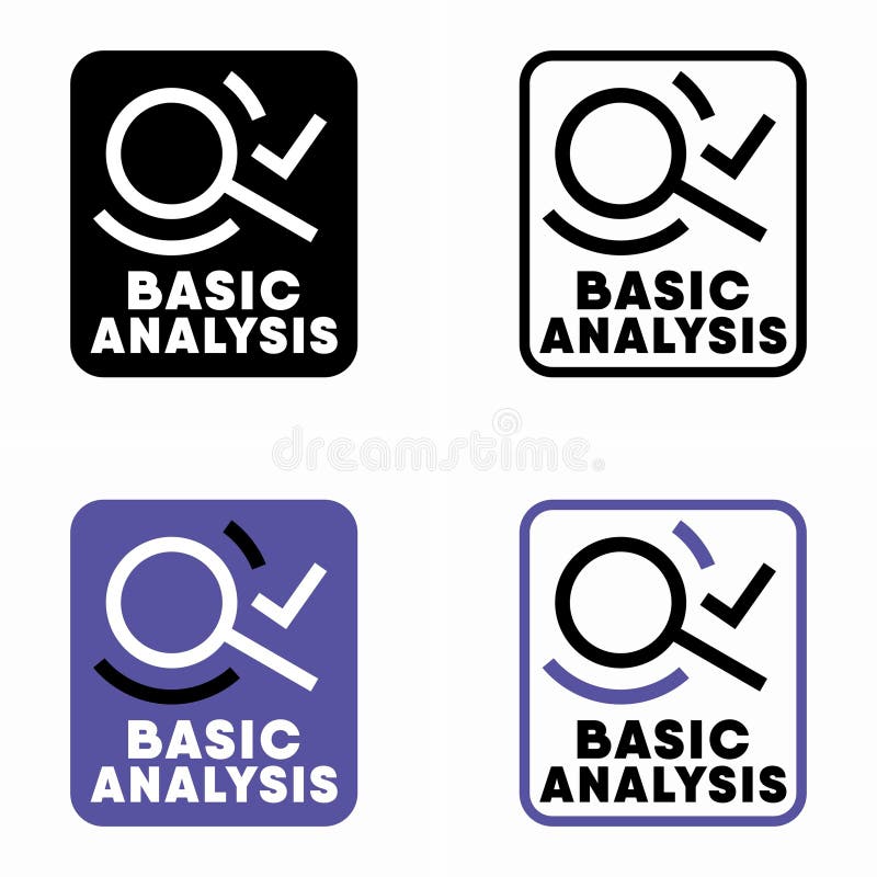 Basic Analysis Vector Information Sign Stock Vector - Illustration of ...