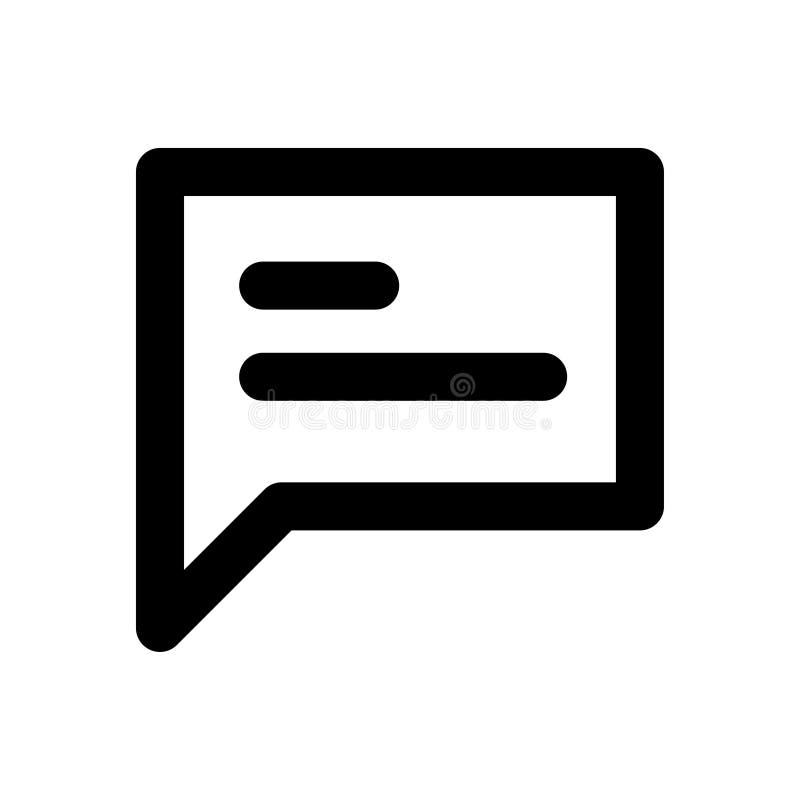 Basic app chat bubble icon stock vector. Illustration of message - 94906056