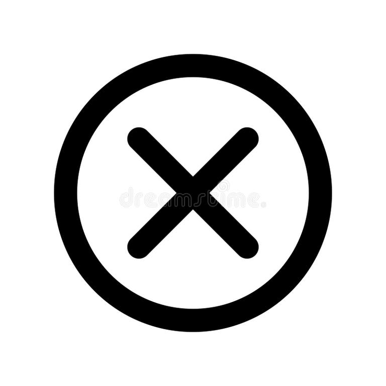 Basic app close icon stock vector. Illustration of failure - 94906110