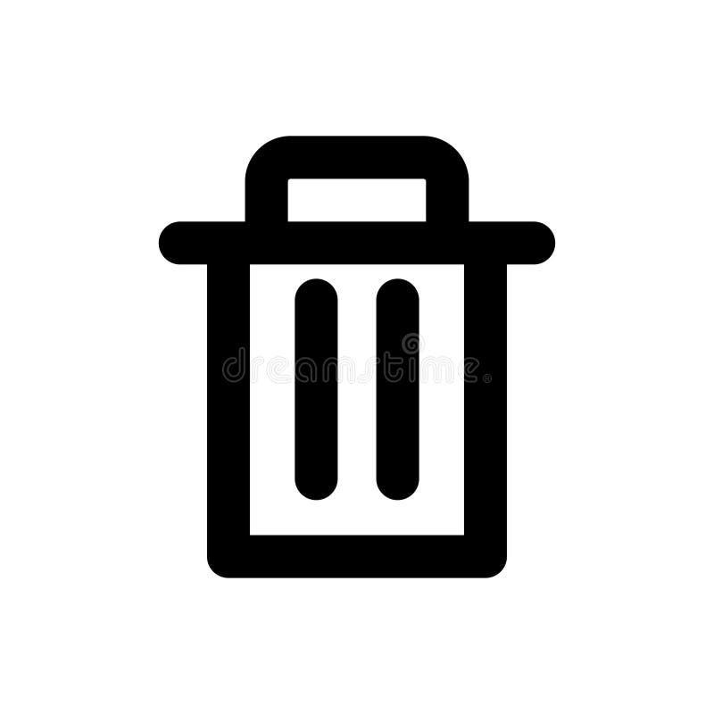 Basic app recycle bin icon stock vector. Illustration of junk - 94905903