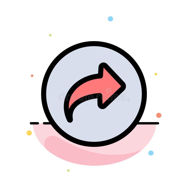 Basic, Arrow, Right, Ui Abstract Flat Color Icon Template Stock Vector ...