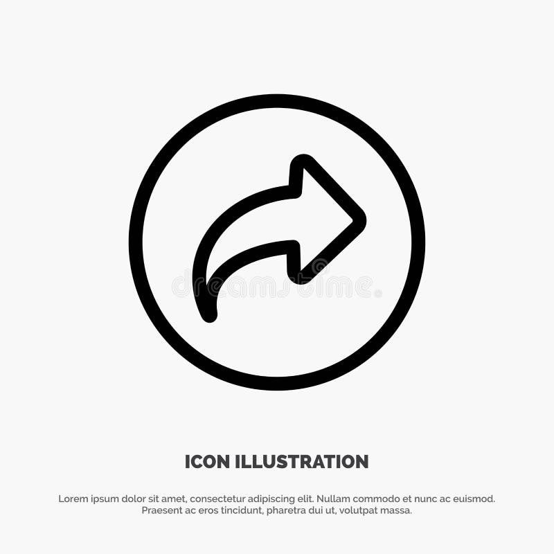 Basic, Arrow, Right, Ui Line Icon Vector Stock Vector - Illustration of ...