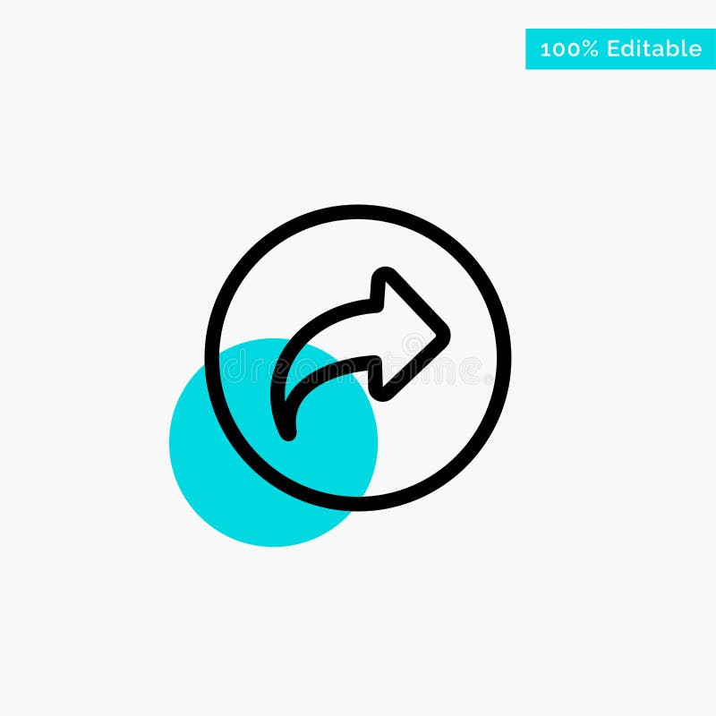 Basic, Arrow, Right, Ui Turquoise Highlight Circle Point Vector Icon ...