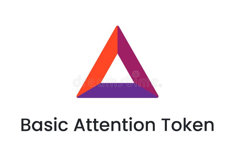 Basic Attention Token. Crypto Currency Logo on a White Background Stock ...