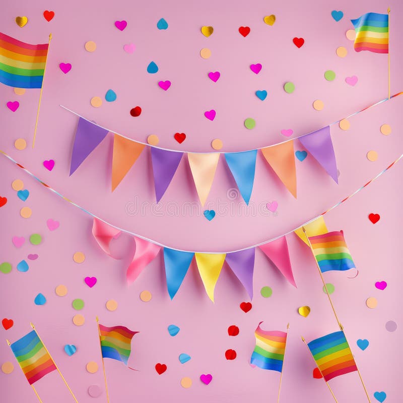 Basic Backdrop Featuring Pride Month Elements Stock Illustration ...