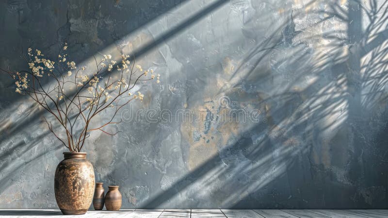 Basic Backdrop for Showcasing a Product. a Natural Sunshade Shadow on a ...