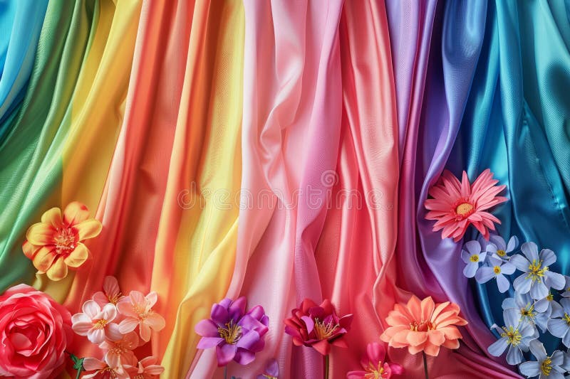 Basic Backdrop with Symbolic Pride Month Imagery Stock Illustration ...