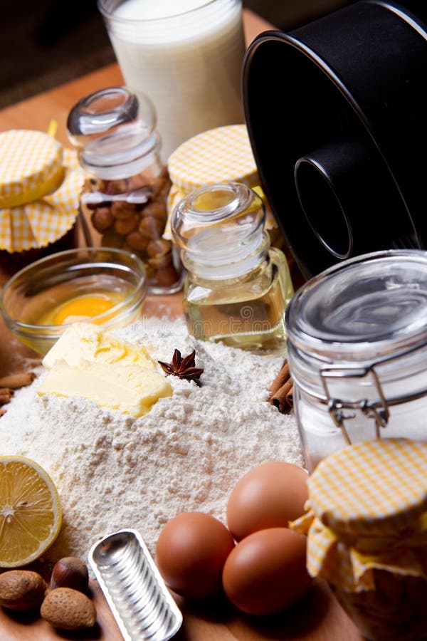 Basic baking ingredients stock image. Image of preparation - 23300807