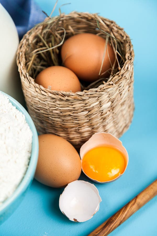 Basic baking ingredients stock image. Image of bakery - 113602265
