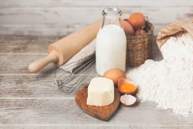 Basic baking ingredients stock image. Image of making - 114797081
