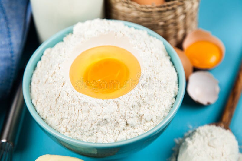 Basic baking ingredients stock image. Image of home - 116732813