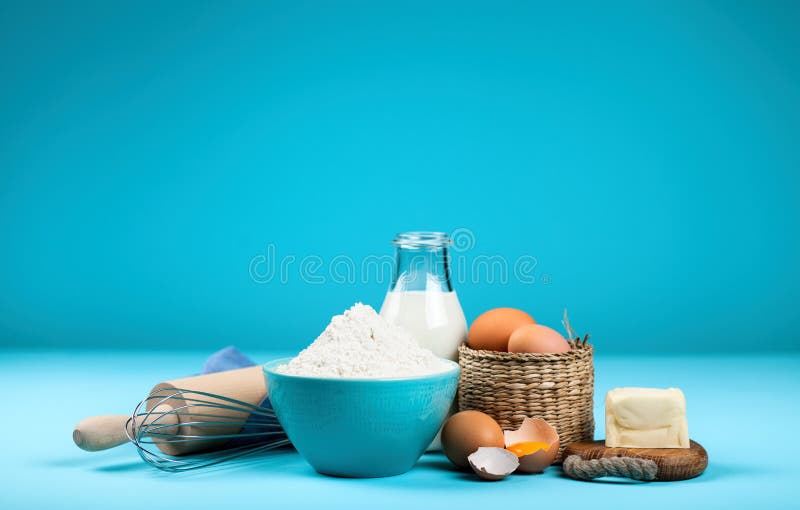Basic baking ingredients stock image. Image of making - 113219293