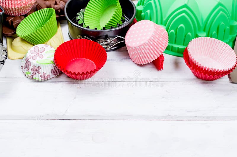 Basic Baking Tools from Overhead View Cooking Concept Stock Image ...